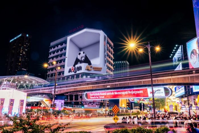 Absen Brings 3D Panda Animation To Heart Of KL